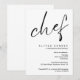 Culinary Chef Invitation Birthday Invite | Zazzle