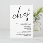 Culinary Chef Invitation Birthday Invite | Zazzle