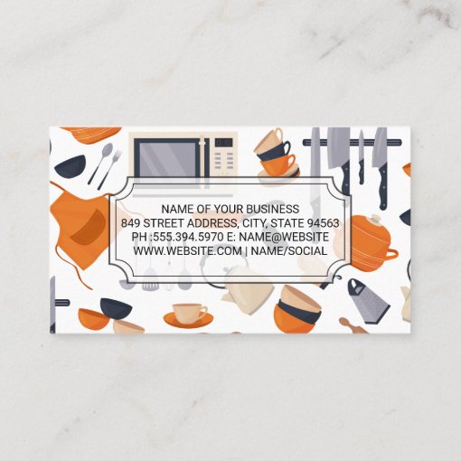 Culinary Chef | Kitchen Tools Business Card | Zazzle
