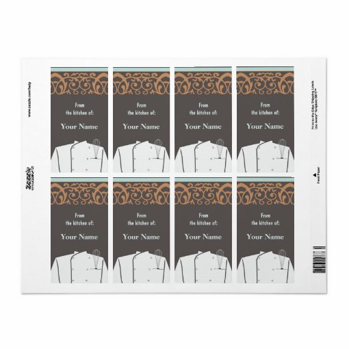 Culinary Chef Label | Zazzle