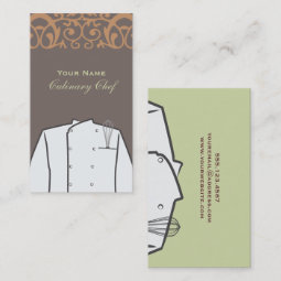Culinary Personal Chef Catering Restaurant Business Card | Zazzle