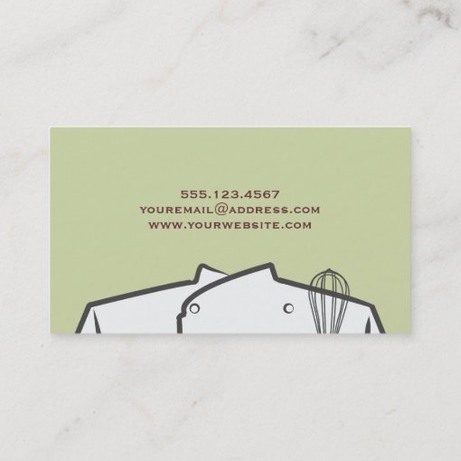 Culinary Personal Chef Catering Restaurant Business Card | Zazzle