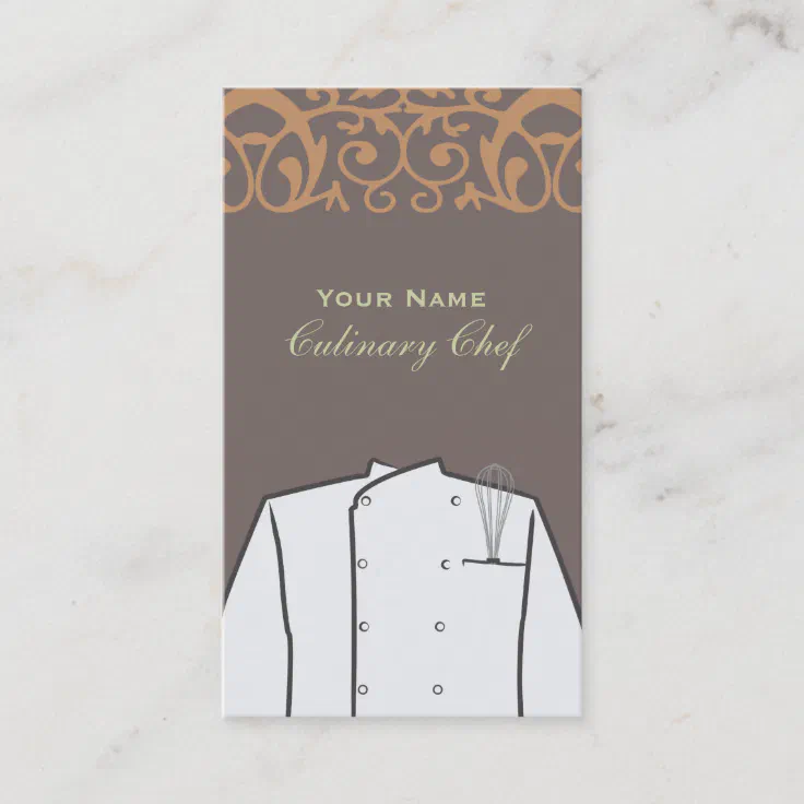 Culinary Personal Chef Catering Restaurant Business Card | Zazzle