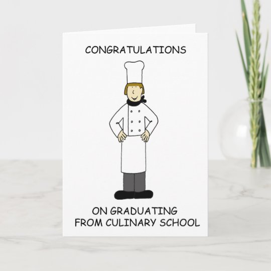 Culinary School Graduate Congratulations, for Her Card | Zazzle.com