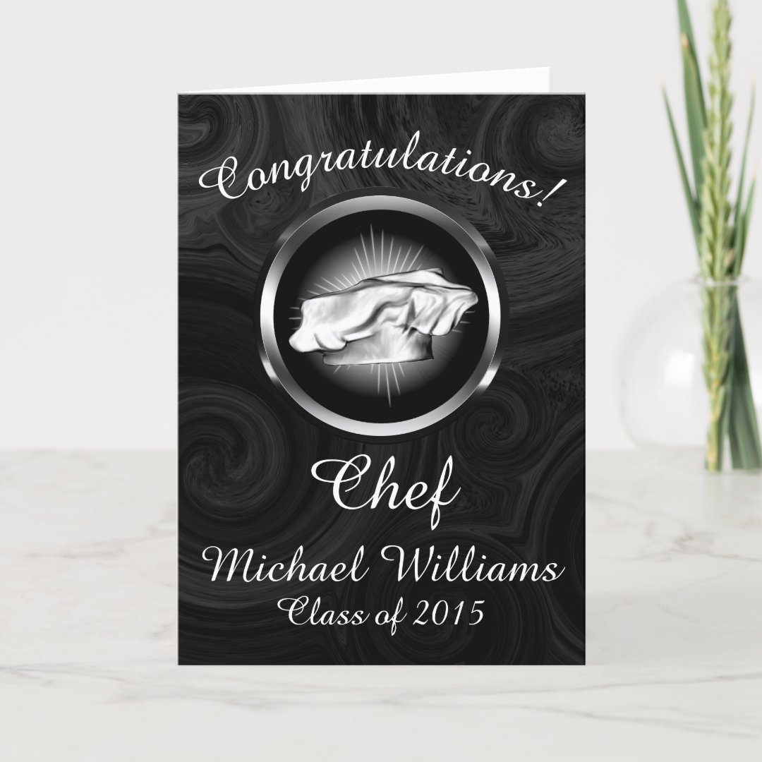 Culinary School Graduation Personalized Card | Zazzle