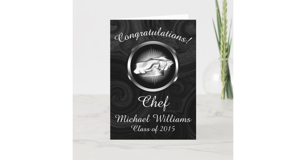 Culinary School Graduation Personalized Card | Zazzle