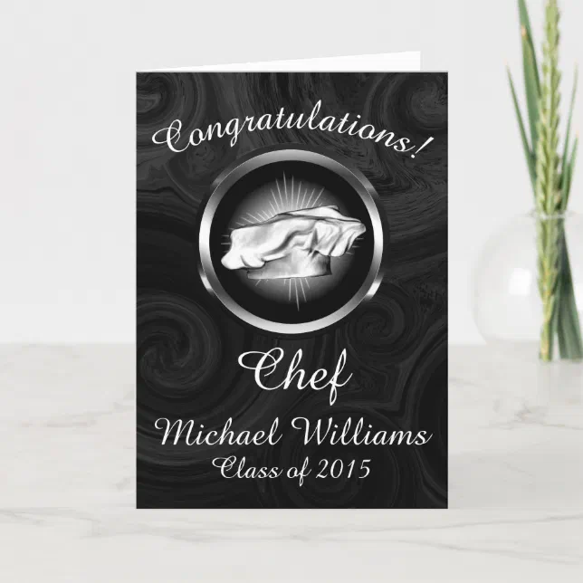 Culinary School Graduation Personalized Card | Zazzle