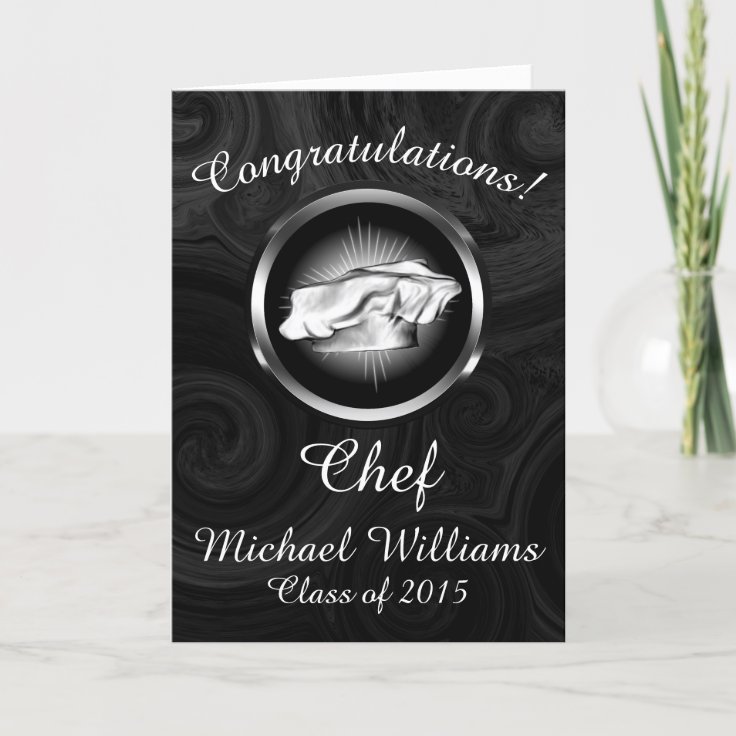 Culinary School Graduation Personalized Card | Zazzle