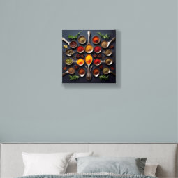 Culinary Spice Art with Vibrant Colors Acrylic Photo Tile | Zazzle