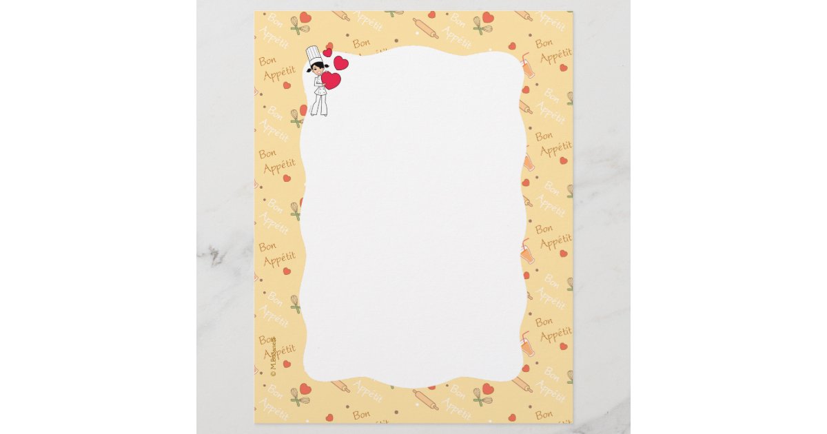 Culinary Themed Stationery | Zazzle