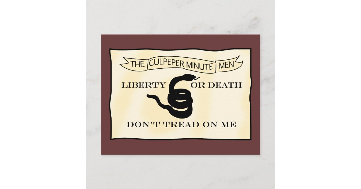 Culpeper Minutemen Flag Postcard | Zazzle