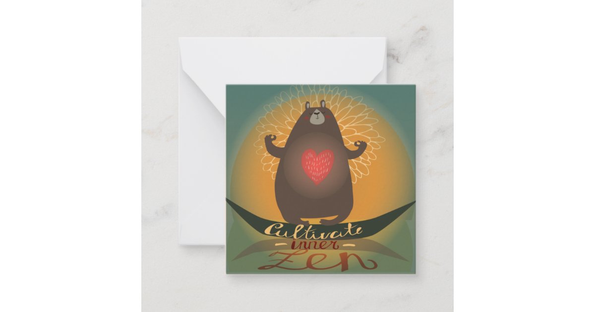 Cultivate Inner Zen Note Card | Zazzle