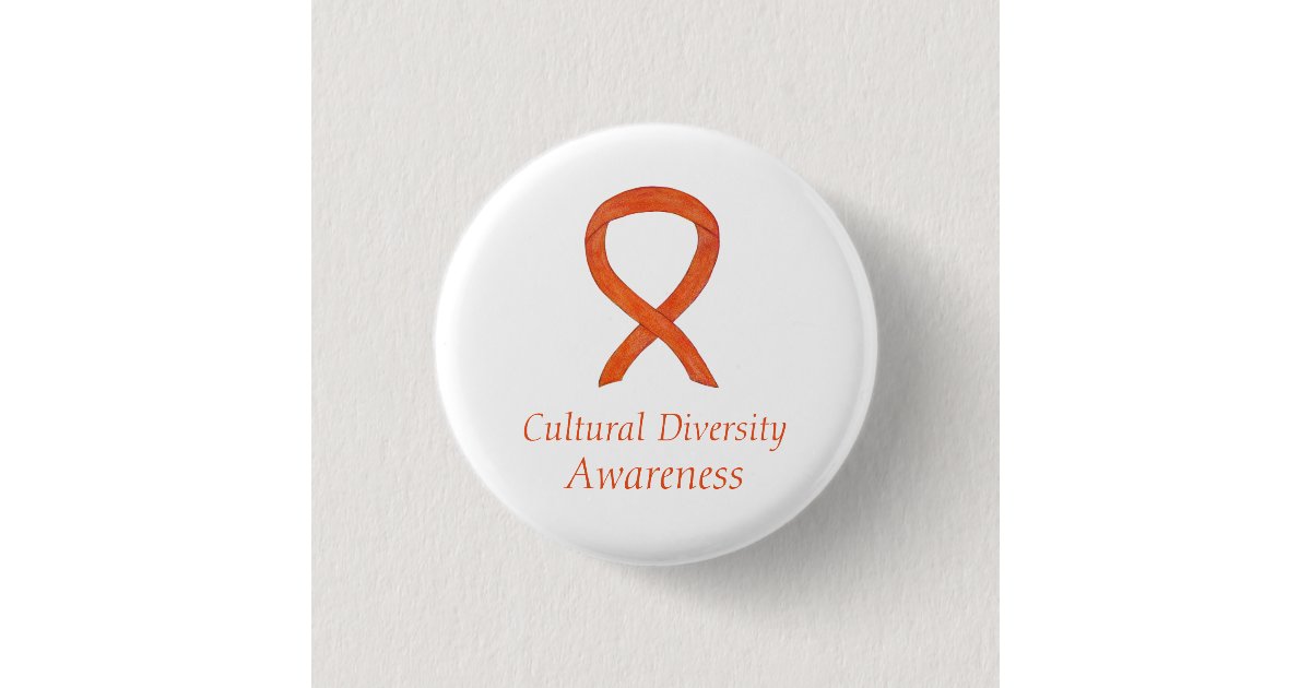 Cultural Diversity Awareness Ribbon Custom Pin | Zazzle