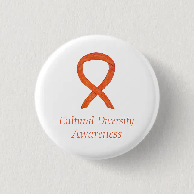 Cultural Diversity Awareness Ribbon Custom Pin | Zazzle