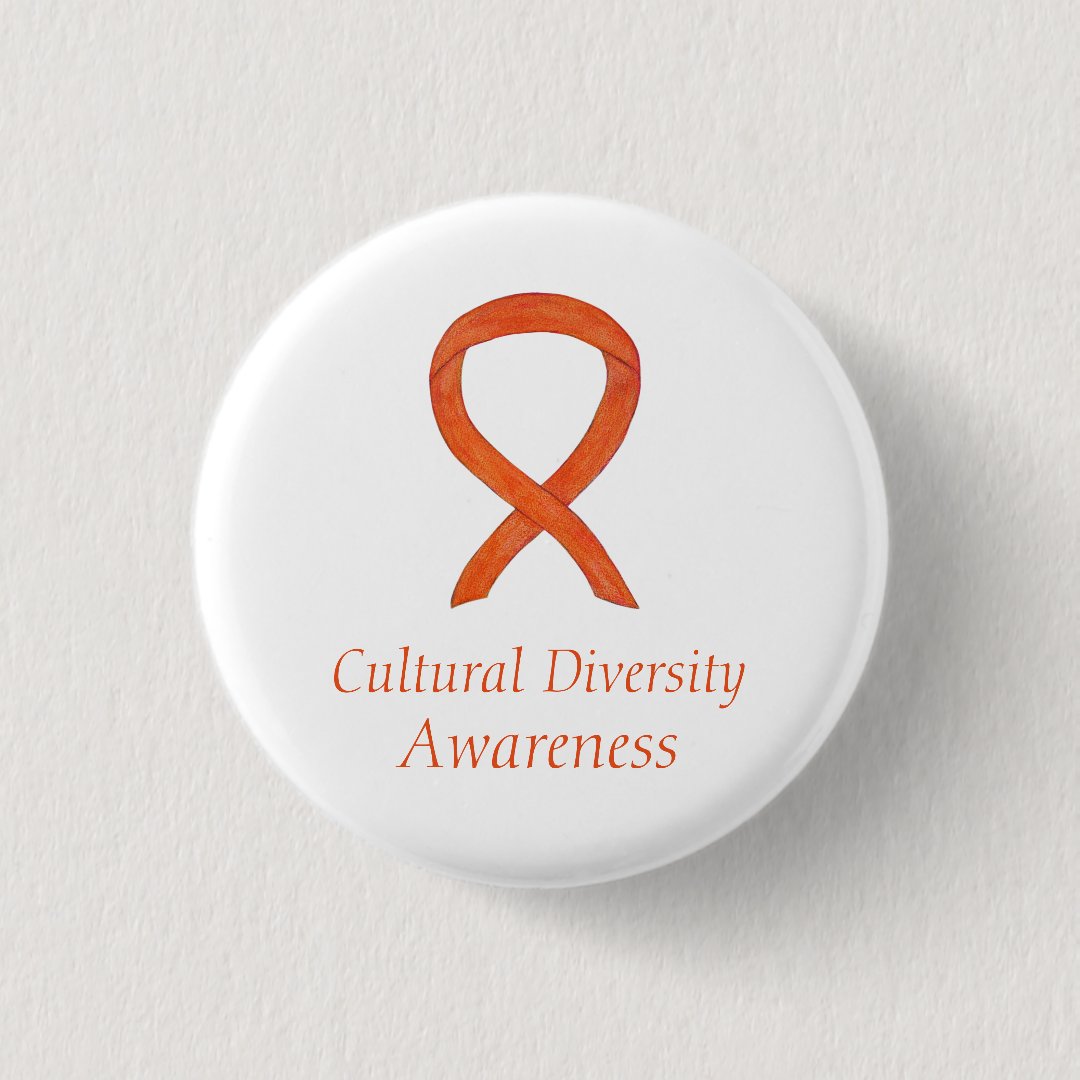 Cultural Diversity Awareness Ribbon Custom Pin | Zazzle