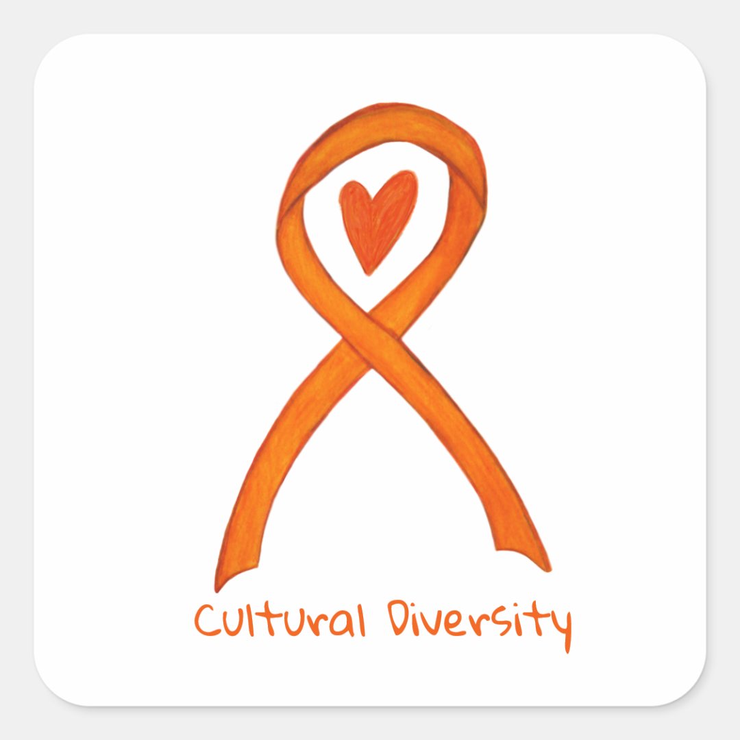 Cultural Diversity Awareness Ribbon Decal Stickers | Zazzle