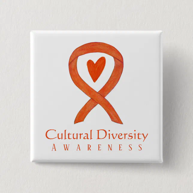 Cultural Diversity Awareness Ribbon Pin Button | Zazzle