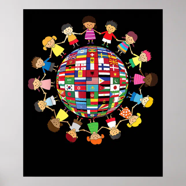 Cultural Diversity Kids around the Globe Poster | Zazzle