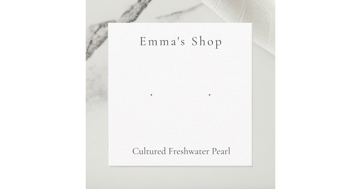 Cultured Freshwater Pearl Jewelry Display Card | Zazzle