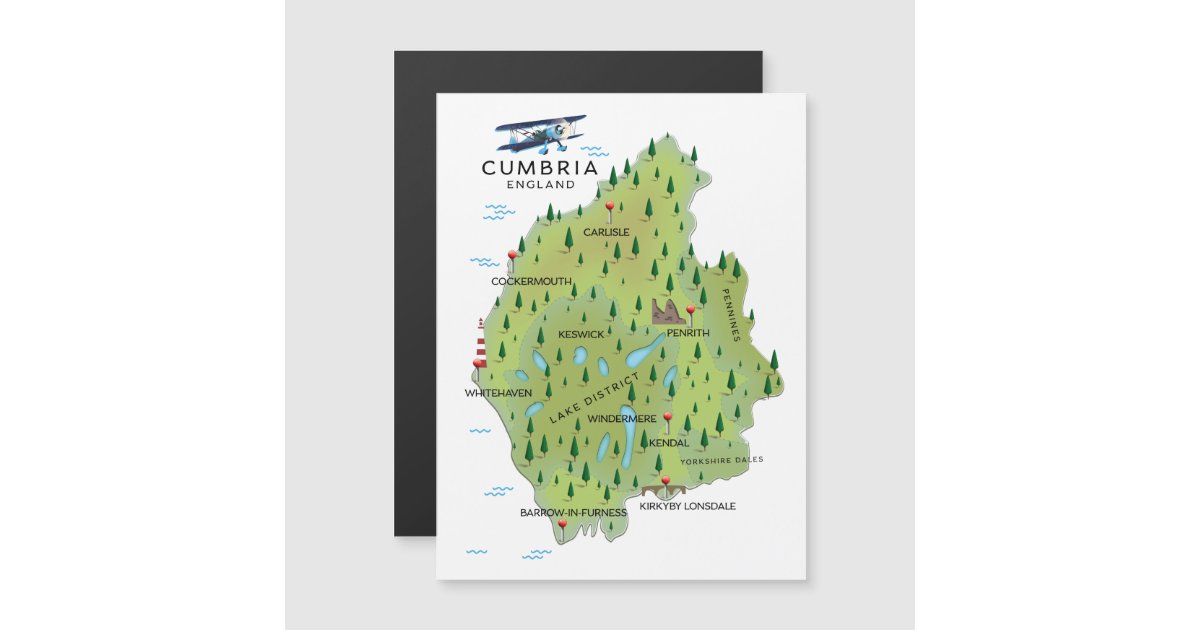 Cumbria England Map travel poster. | Zazzle