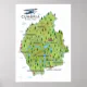 Cumbria England Map travel poster. Poster | Zazzle