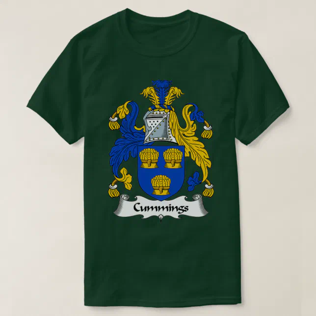 Cummings Coat of Arms Cummings Family Crest T-Shirt | Zazzle
