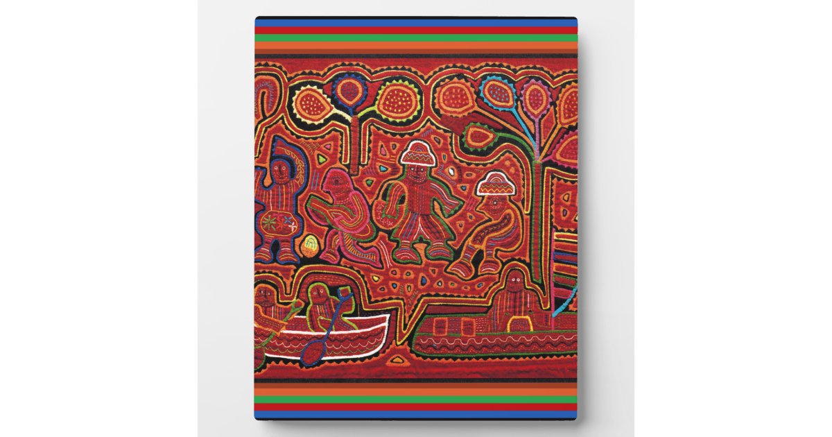 Cuna Indian Men in Cayucos Plaque | Zazzle