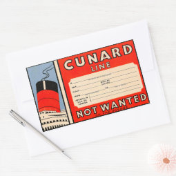 CUNARD Line Rectangular Sticker | Zazzle