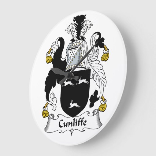 Cunliffe Family Crest Large Clock | Zazzle
