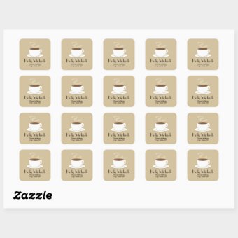 Cup Of Coffee Address Sticker | Zazzle