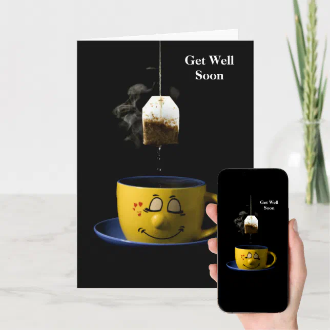 Cup of Tea Get Well Soon Card | Zazzle