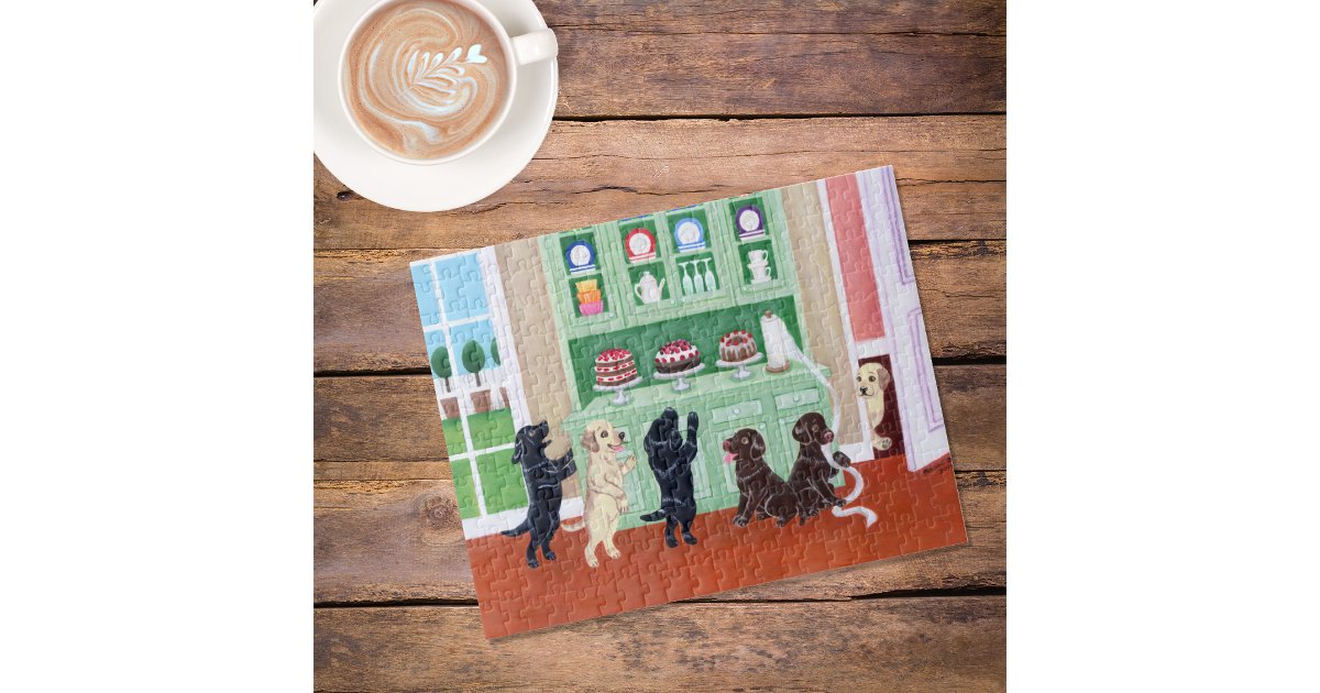 Cupboard Labrador Puppies Jigsaw Puzzle | Zazzle