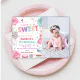 Cupcake 3rd Birthday Party Three Ever Is So Sweet Invitation | Zazzle