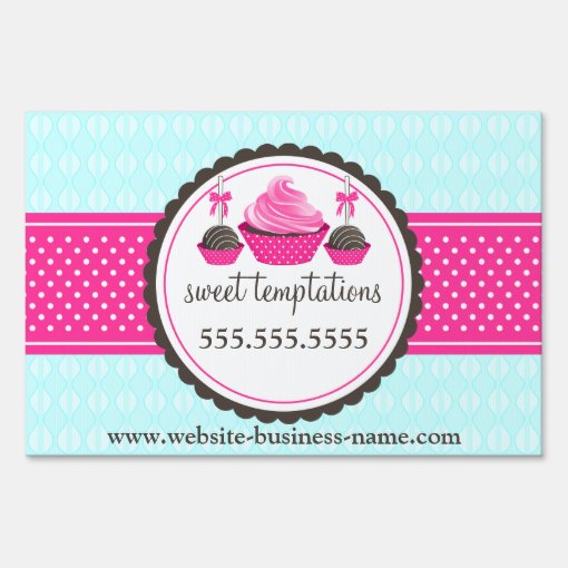 Cupcake and Cake Pops Banner Sign | Zazzle