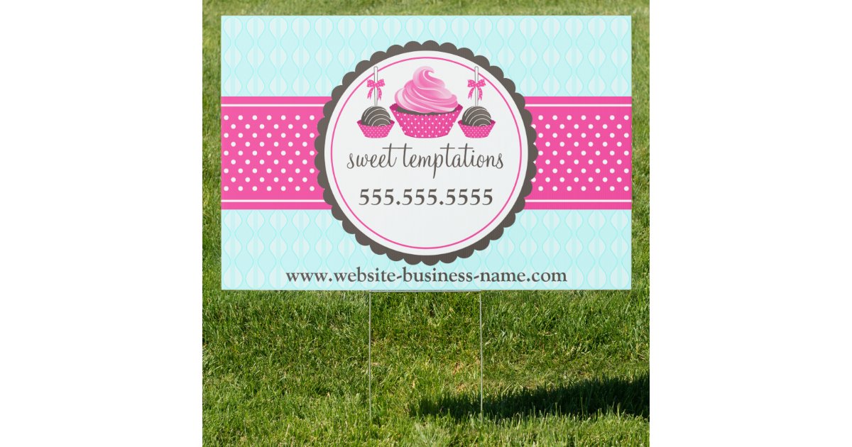 Cupcake and Cake Pops Banner Sign | Zazzle