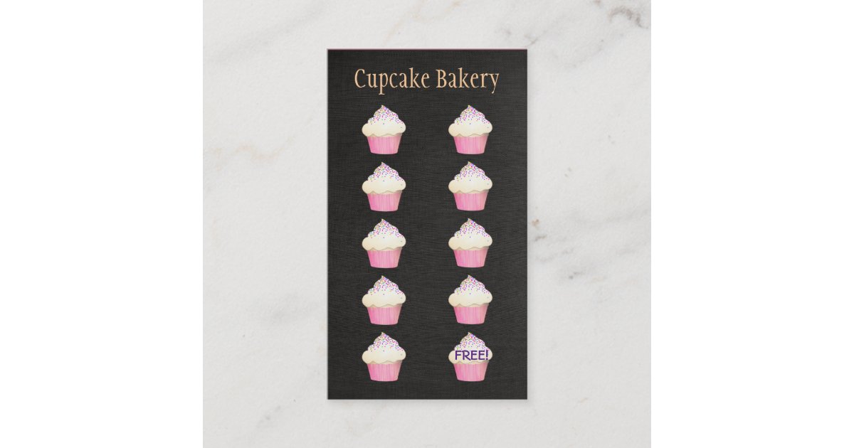 Cupcake Baker Bakery Customer Loyalty Punch | Zazzle.com