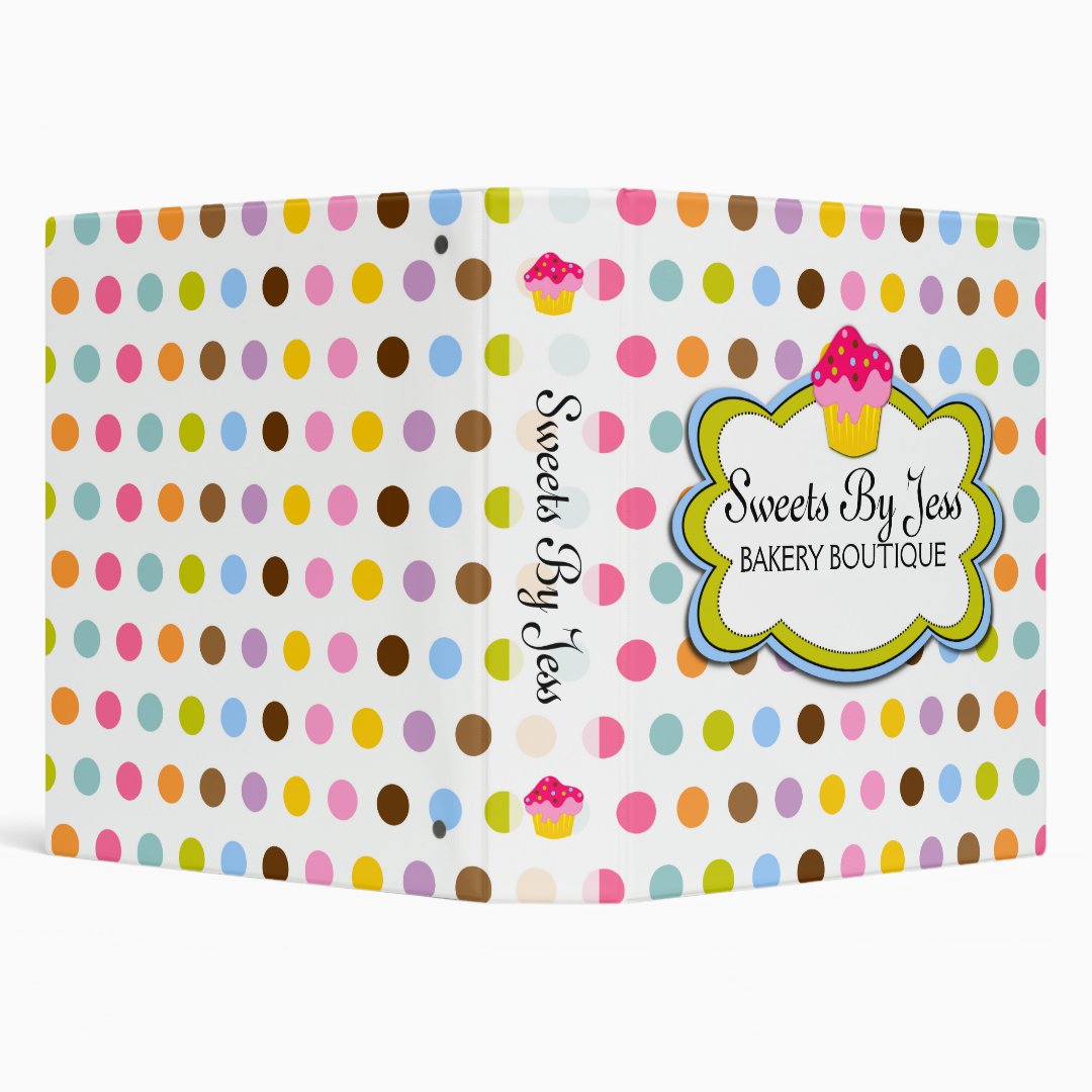 Cupcake Bakery Binder | Zazzle