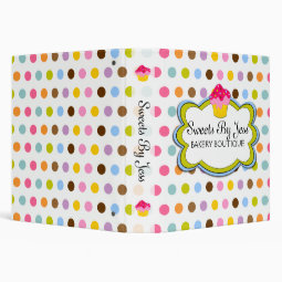 Cupcake Bakery Binder | Zazzle