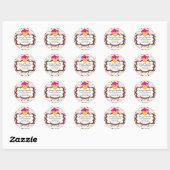 Cupcake Bakery Box Seals | Zazzle