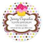 Cupcake Bakery Box Seals | Zazzle