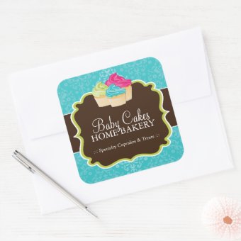 Cupcake Bakery Packaging Stickers | Zazzle