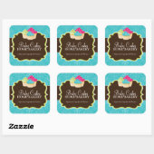 Cupcake Bakery Packaging Stickers | Zazzle