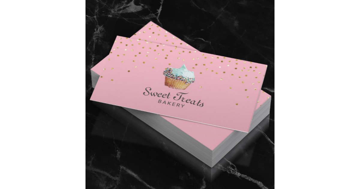 Cupcake Bakery Sweet Treats Business Card | Zazzle