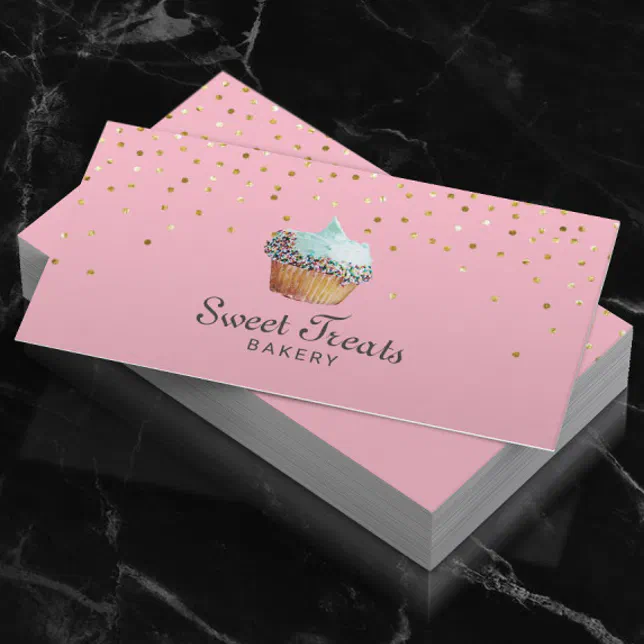 Cupcake Bakery Sweet Treats Business Card | Zazzle