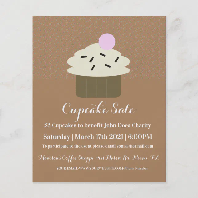 Cupcake Baking Charity Event Flyer | Zazzle