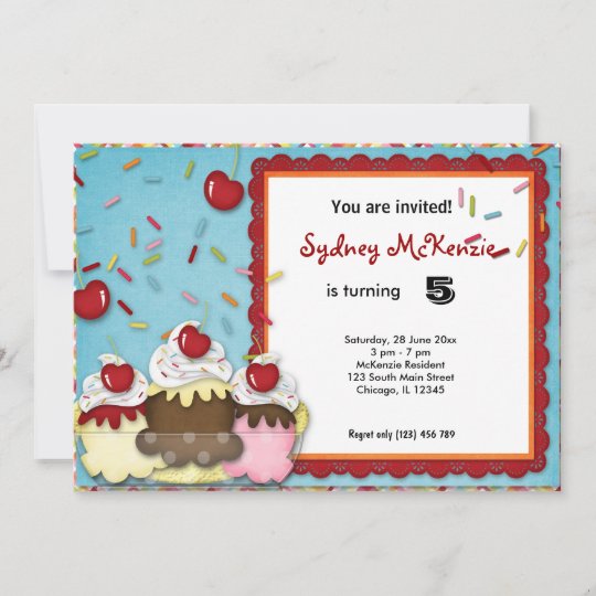 Cupcake Birthday Invitation | Zazzle.com