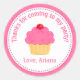 Cupcake Birthday Party Favor Tag Sticker | Zazzle