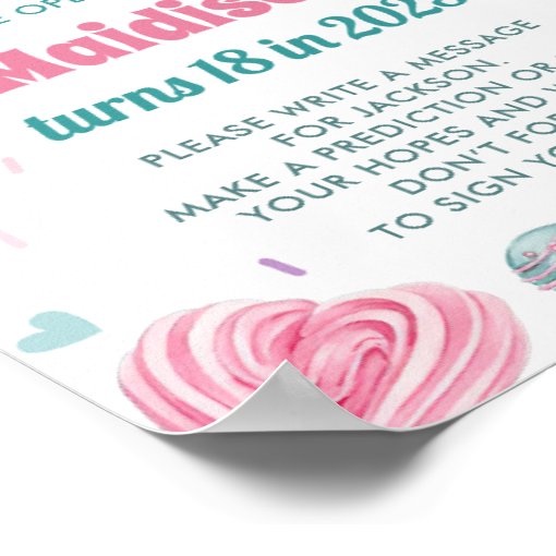 Cupcake Birthday Party So Sweet Candy Capsule Sign | Zazzle