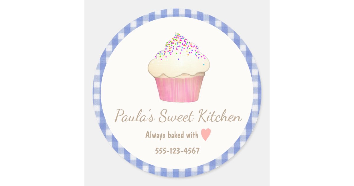 Cupcake Classic Round Sticker | Zazzle