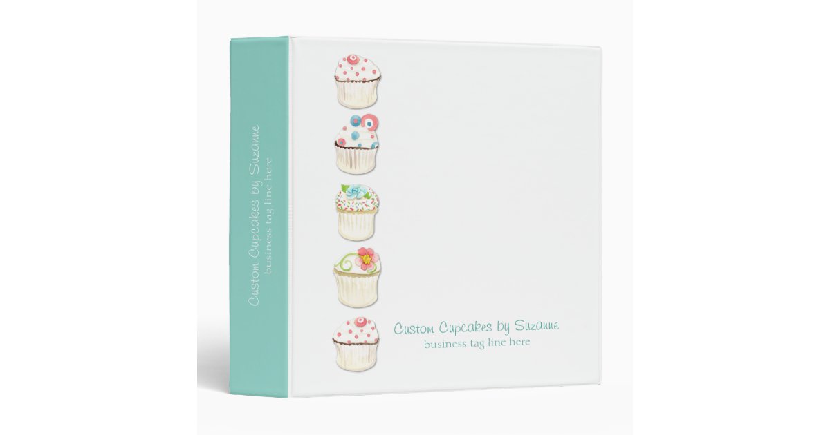 Cupcake Dessert Baking Bakery Business Identity Binder | Zazzle